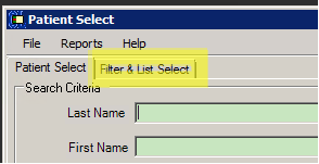 ONCOLog Filter and Select - ONCO